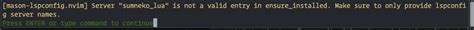 Seeing Message Mason Lspconfig Nvim Server Sumneko Lua Is Not A