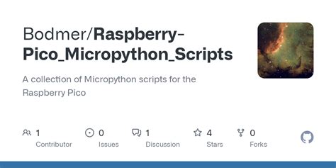 Github Bodmerraspberry Picomicropythonscripts A Collection Of Micropython Scripts For The