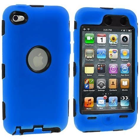 Blue Deluxe Hybrid Premium Rugged Case For Ipod Touch 4th Generation