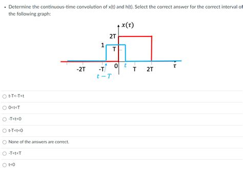 Solved Determine The Continuous Time Convolution Of Xt And