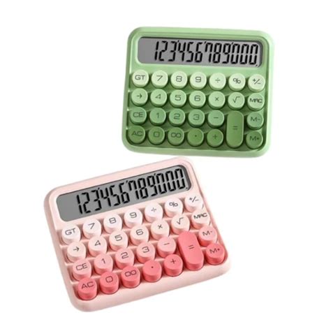 Mechanical Switch Pink Calculator Cute Digit Big Button Calculator Clear Standard Daily Basic