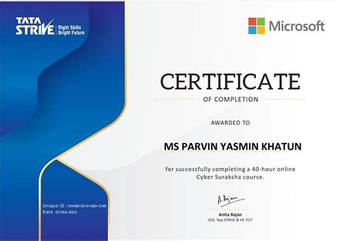 Parvin Yasmin Khatun On Linkedin Tata Tcs Cybersecurity Microsoft Cyberdefense Cybercrime