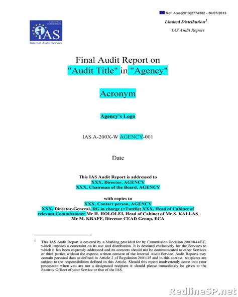 55 Amazing Audit Report Template RedlineSP