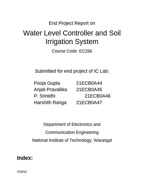 End Project Report Pdf Electronic Circuits Integrated Circuit