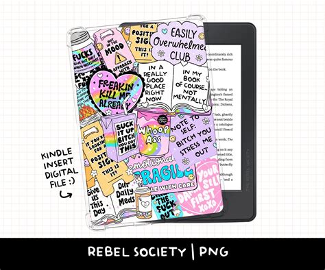 Kindle Case Collage Style Insert Png File Printable E Reader File