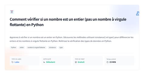 Comment Vérifier Si Un Nombre Est Un Entier Pas Un Nombre à Virgule