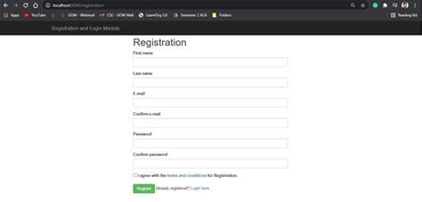 Building A Registration Page And A Login Page Using Spring Boot Spring