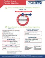 ACLS Algorithm Pdf Adult Cardiac Arrest Circular Algorithm Update American Heart
