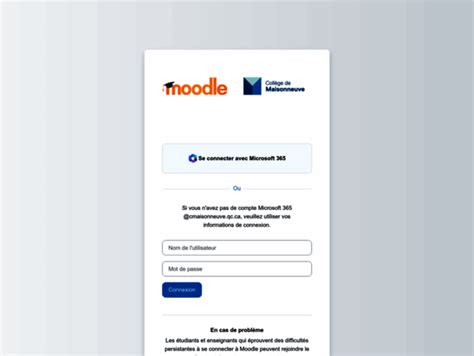 Bienvenue Au Moodle Cmaisonneuve Qc Ca Page Se Connecter Sur Le Site