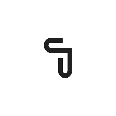 Letter Cj Simple Loop Geometric Line Logo Vector 9993842 Vector Art At Vecteezy