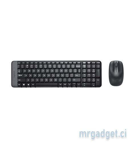 Logitech MK220 Combo Clavier et Souris Sans Fil pour Windows Sans Fil 2 4GHz avec Récepteur USB