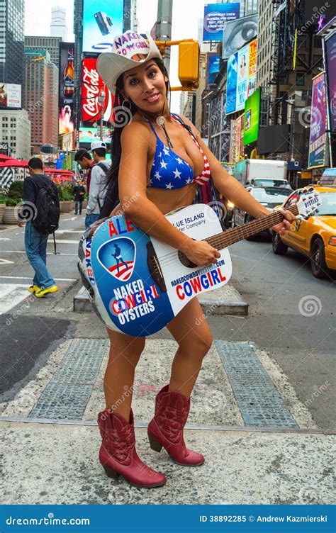 Naked Cowgirl Times Square Editorial Image Image 38892285