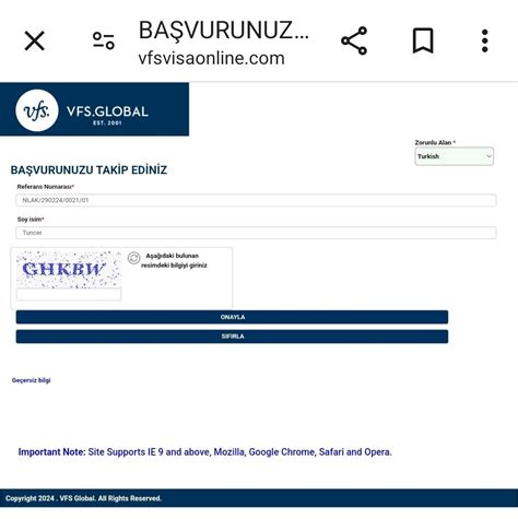 Vfs Global Vize Başvuru Sorgulama Şikayetvar
