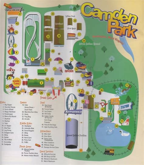 Camden Park 2005 Park Map