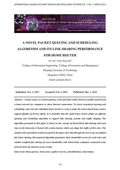 Pdf A Novel Packet Queuing And Scheduling Algorithm And Its · An