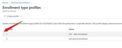 how to use intune web based enrollment for ios devices