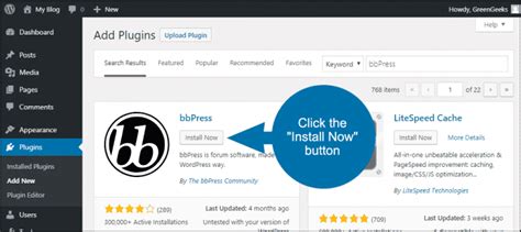 how to create a forum in wordpress with bbpress greengeeks
