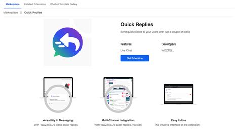 Quick Replies Extension User Guide
