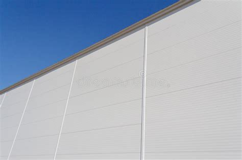 Deel Van De Wand Van Het Gebouw Gemaakt Van Sandwichpanelen