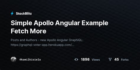 simple apollo angular example fetch more stackblitz