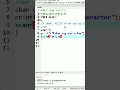 C Program To Print All Ascii Values And Their Characters Display