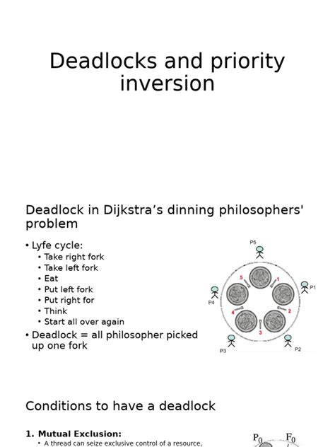 Deadlocks And Priority Inversion Pdf Computing Concurrency