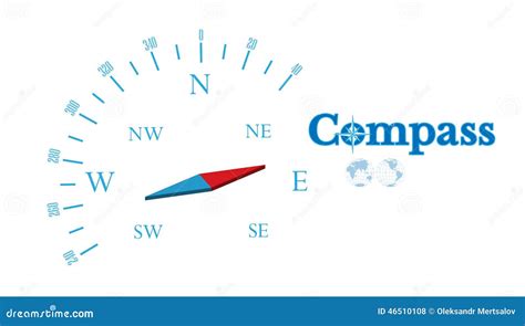 Compass Vector Illustration Abstract Background Stock Vector