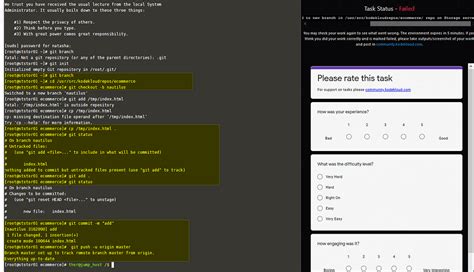 failed git task kodekloud devops learning community