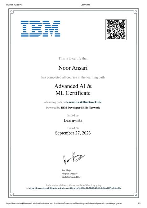 Noor Ansari On Linkedin Ai Machinelearning Certificate Learningjourney Artificialintelligence