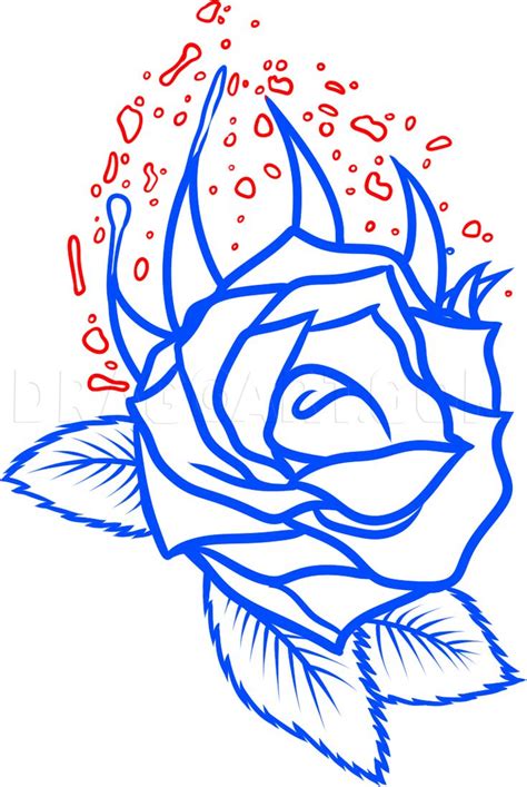 Dragoart Rose Step By Step