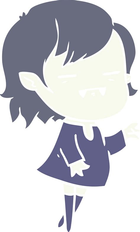 Flat Color Style Cartoon Undead Vampire Girl Reaching Out 12148476 Vector Art At Vecteezy