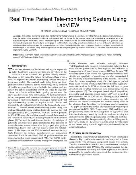real time patient tele monitoring system using labview