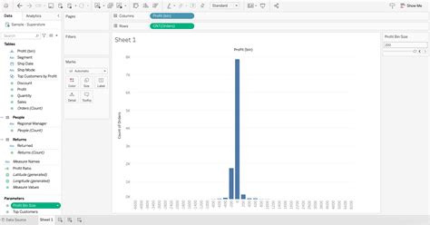 How To Control The Number Of Bins Using The Parameter Tableau Software