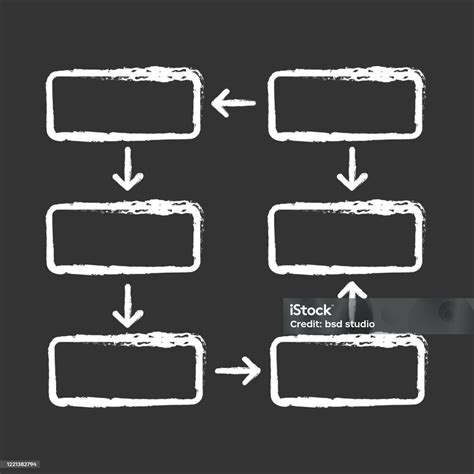 연결 다이어그램 분필 아이콘입니다 배선 차트 진행 단계 프로세스 단계 시각화 직사각형 모양의 네트워크 다이어그램입니다 닫힌 주기