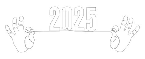 숫자 2025가 있는 하나의 연속적인 핸드 라인 얇은 선 그림 벡터 개념입니다 윤곽선 그리기 창의적인 아이디어 12월에 대한 스톡 벡터 아트 및 기타 이미지 Istock
