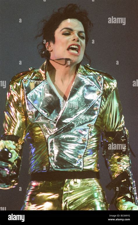 Michael Jackson Seen Here On Stage In Prague 8th September 1996 Stock
