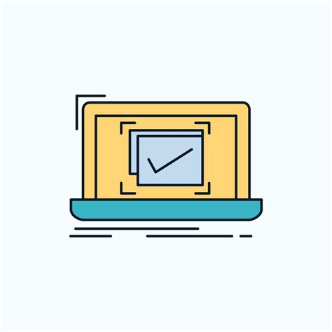 System Monitoring Checklist Good Ok Flat Icon Green And Yellow Sign And Symbols For Website