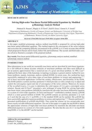 Solving High Order Non Linear Partial Differential Equations By