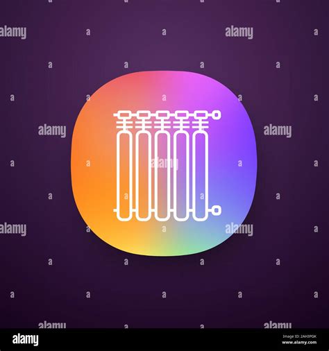 Radiator App Icon Heating Battery Heater Uiux User Interface Web