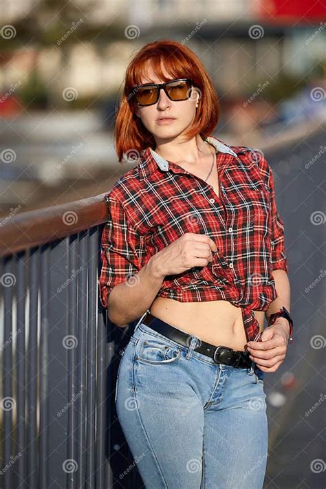 Close Up Portrait Of Sensual Redhead Outdoors Autumn S Warm Embrace