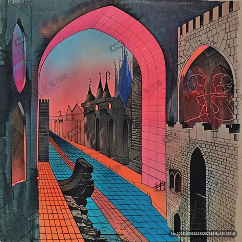 Ai创作图粉红色的带走道的超现实城堡 梦幻粉红色城堡长走廊 城堡装饰画 迪拜插画手绘装饰画 城市规划展示馆插画 粉红色的带走道的城堡 欧式红金城堡手绘 迪拜彩绘手绘装饰画 拱门装饰画 阁楼皇宫