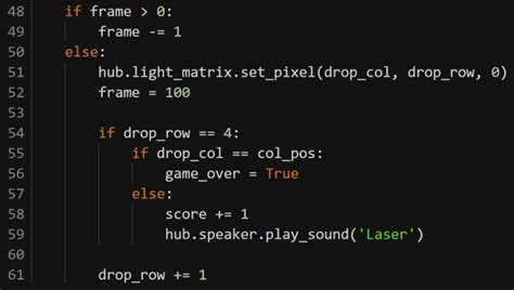 use lego mindstorms smart hub to design a dodge game this time using python the coding fun