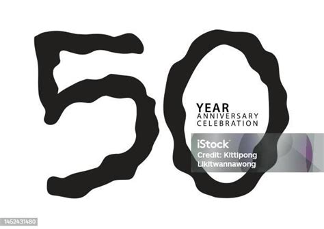 50 주년 기념 축 하 블랙 컬러 로고 타입 벡터 50 숫자 디자인 50 번째 생일 초대장 로고 번호 디자인 벡터 일러스트 레이 션 그래픽 요소 서예 글꼴 타이포그래피 로고