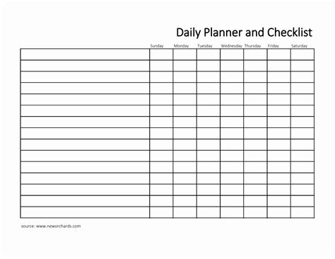 Free Excel Daily Checklist Templates