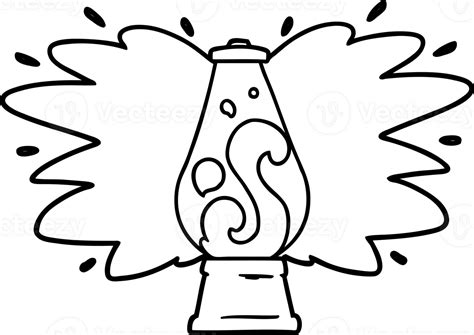 Cartoon Retro Lava Lamp Icon 40828763 Png