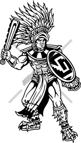 Aztec Warrior Vector At Collection Of Aztec Warrior