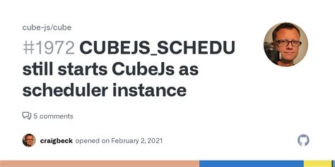 Cubejsscheduledrefreshtimerfalse Still Starts Cubejs As Scheduler Instance · Issue 1972
