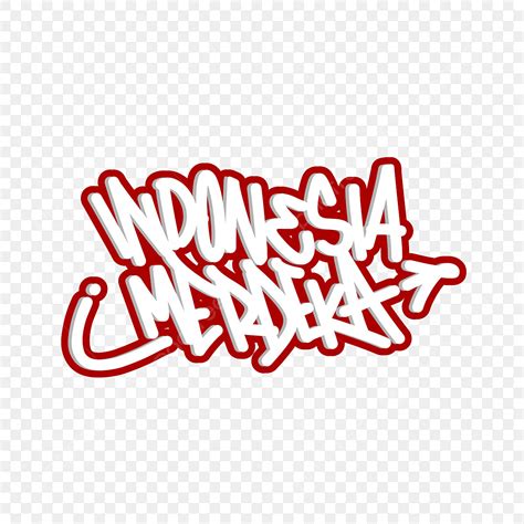 Indonesia Merdeka Vector Png Images Indonesia Merdeka Graffiti Style Tagging Social Media
