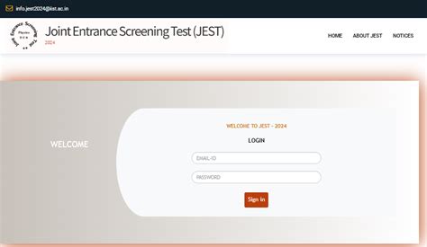 JEST Application Form Out Registration Fee Apply Online