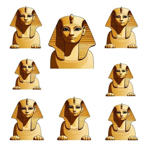 Premium Vector Sphinx Vector Set White Background Isolated A High